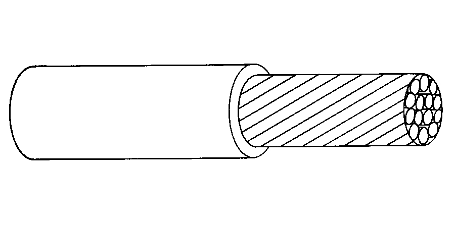 Tubular Braid, THK: 0.5 in., 36 AWG, Tinned Copper, 62 A
