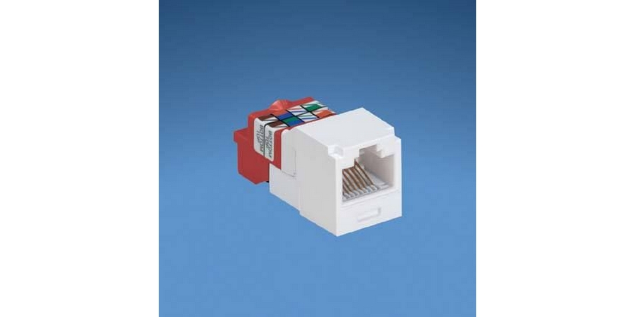 Modular UTP Jack, Cat 5e, Gray, ABS, 1 Port, TP Style, RJ45, Solid ...