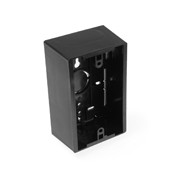 Back Box, Black, Surface-mount, Plastic, 1 Gang, Not Loaded, Depth 1.89 in.