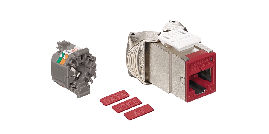 Jack, Cat 6a, Tool-free, 1 Port, T568A; T568B, Shielded Twisted Pair ...