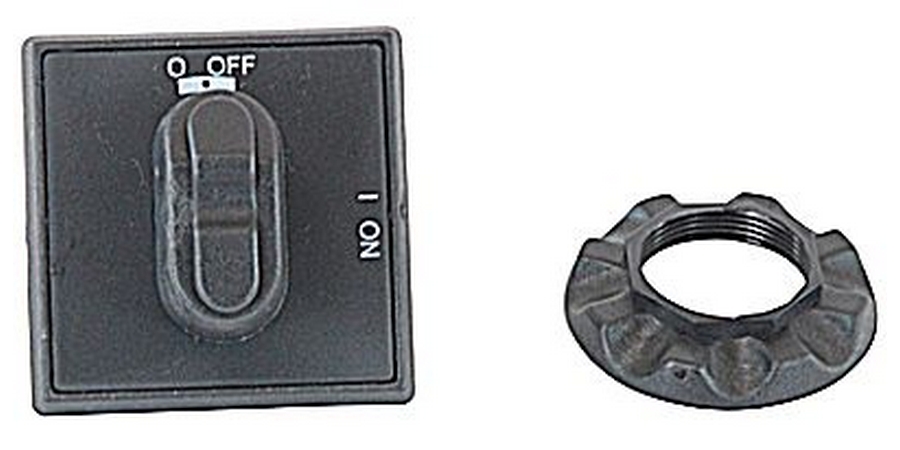 Handle, Selector, 6x6mm Shaft, O/I, Black