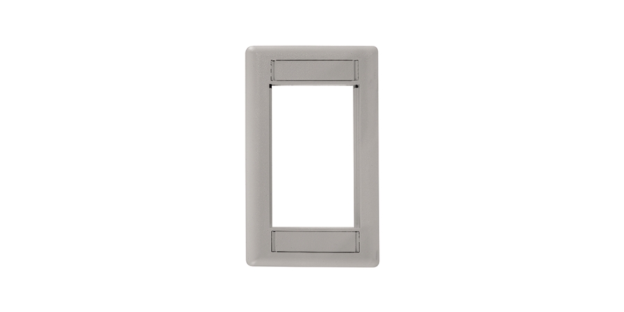 IStation Modular Face Plate Frame,Gray,Flush Mount,4-1/2 in. Ht,High ...