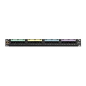 Voice Grade Patch Panel, Black, 24 ports, 1 Unit