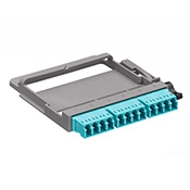 Fiber Adapter Plate, OM3, OM4, Single-Mode Fiber, Blue, LC Quad ...