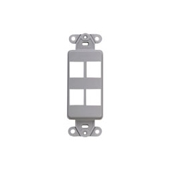 41644-GY - LEVITON - Decora Insert, 4 Port, | Anixter