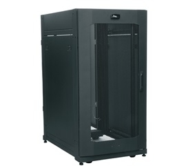 Security Network Rack,Black,48 in. Ht,Steel,Pre-Configured Rack,24U ...