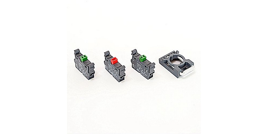 Modular contact block with holder