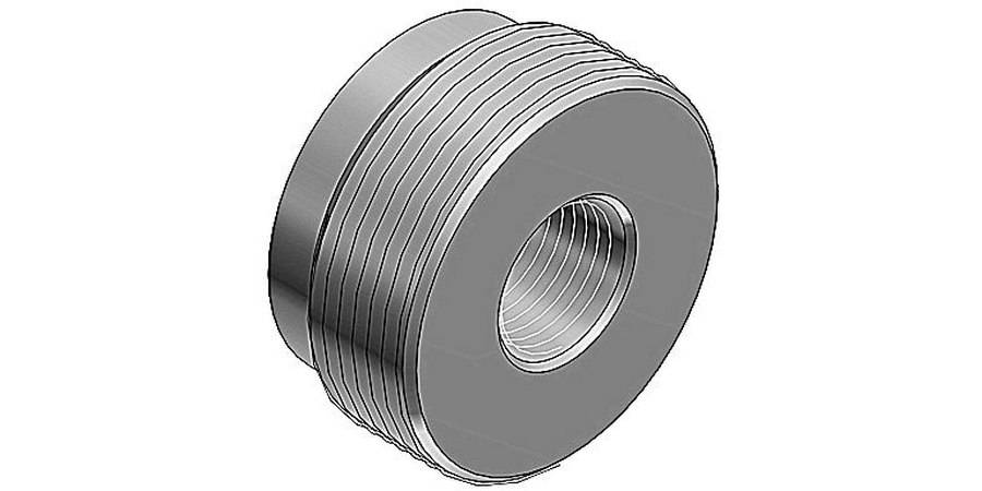 Threaded Reducer, 1 x 1/2 in., Steel, Rigid Conduit;Intermediate Metal ...