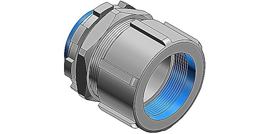 Connector, Rigid Conduit/IMC; Steel; Compression; 1-1/4 in.