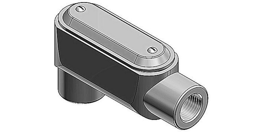 Conduit Body, 1/2 in., Back Access, Tapered NPT Connection, Iron, LB ...