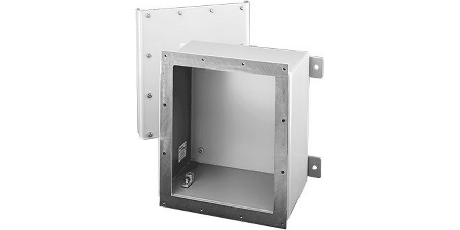 Wall Mount Enclosure, 0.19 in. Body thk, Gray, ANSI 61, Hinge, 12 in ...