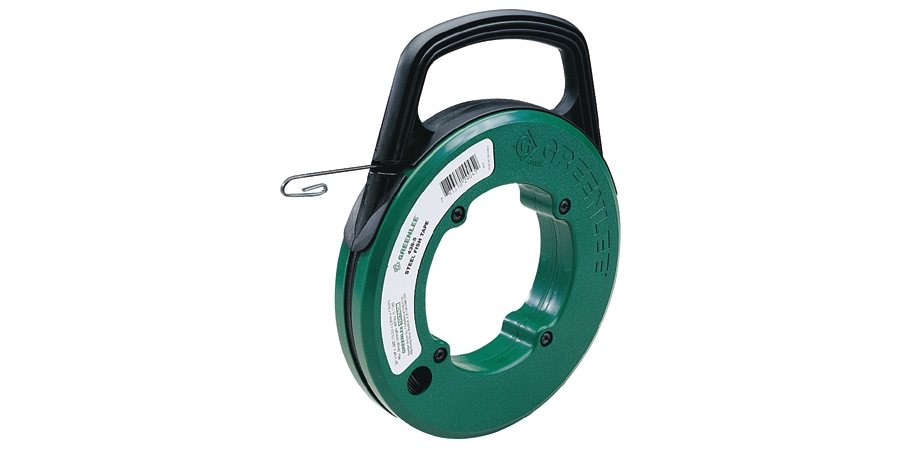 Fish Tape w/Reel and Winder Tempered Spring Steel