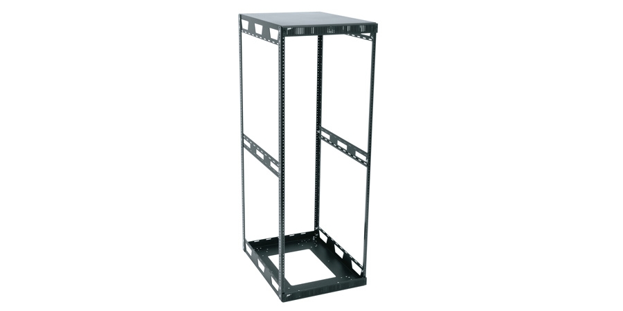 Rack Frame, Black, Steel, Load: 400 lb. 29U-Rack Unit