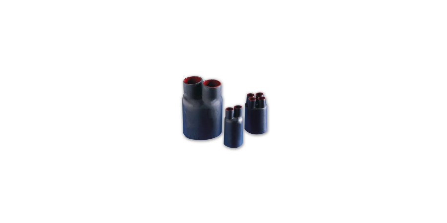 Heat Shrink Cable Breakout Boot, Black, 3 in., Shrink Ratio 3 to 1