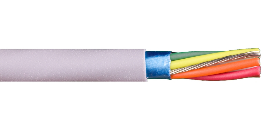 Control Cable, Gray(Slate), 28AWG, Tinned Copper, 300V, 4Conductor