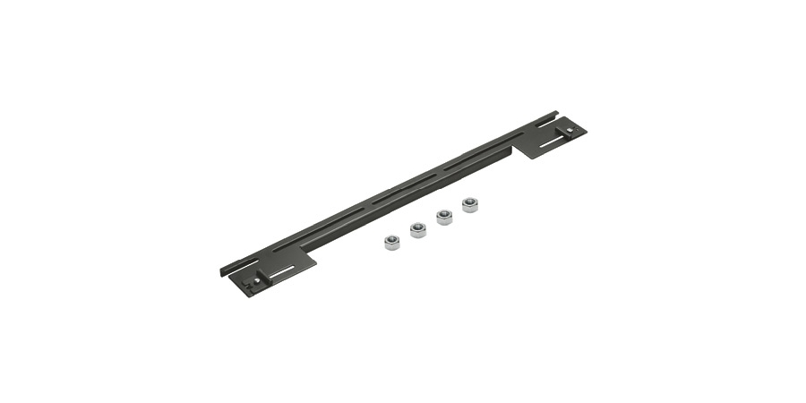 Threaded Rod Bracket, Steel, Black, 0.86 in. (21.8mm)