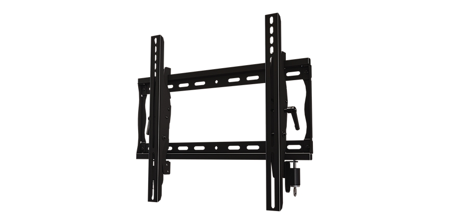 Universal tilting mount with dual locks for 26" to 46"+ flat panel screens