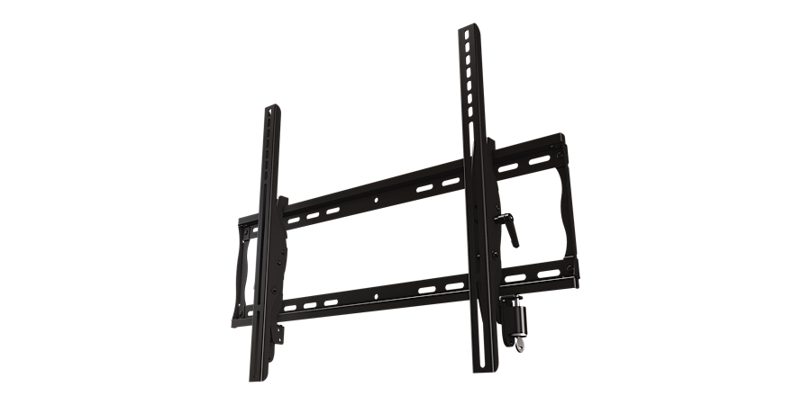 Universal tilting mount with double lock for 32" to 55"+ flat panel screens