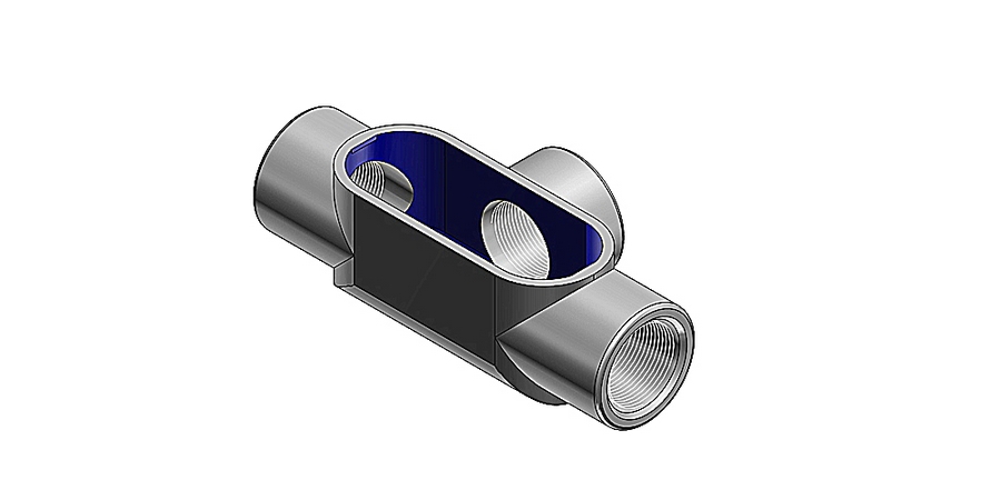 Conduit Body, Form 7, Grayloy Iron, Trade Size 3/4 in.