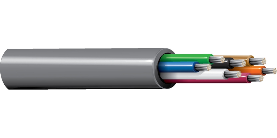 Multi-Conductor Cable, 18AWG, Polyvinyl Chloride, Tinned Copper, Length ...