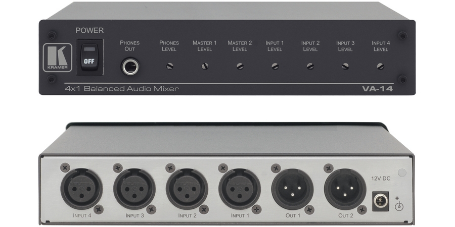 Channel Balanced Audio Mixer, 4 Input