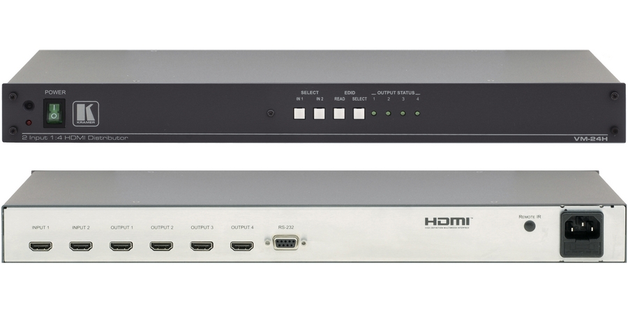Distribution Amplifier, 4 Output, Outputs HDMI, 2Input, 100 to 240VAC ...