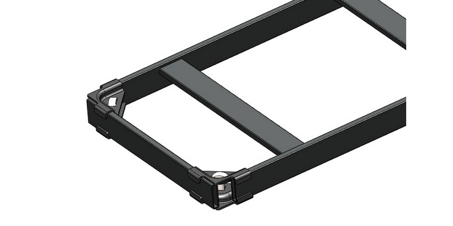 Cable Runway Closing Kit,Steel,Powder Coated,Black,W: 18 in.
