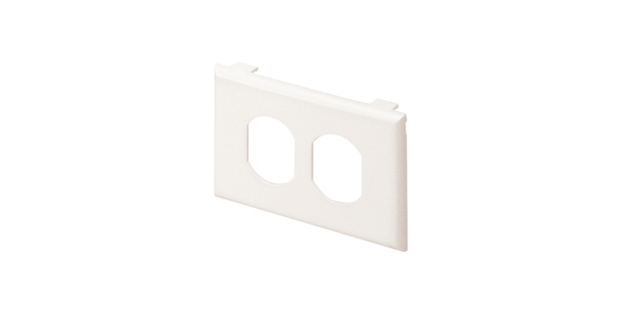Faceplate, Raceway Snap-on; PVC; Duplex; Electrical Ivory