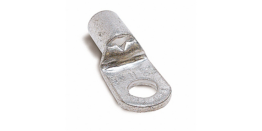 Tubular Ring Terminal, Metallic, Copper, 600V, 0.56 in., Wire Size ...