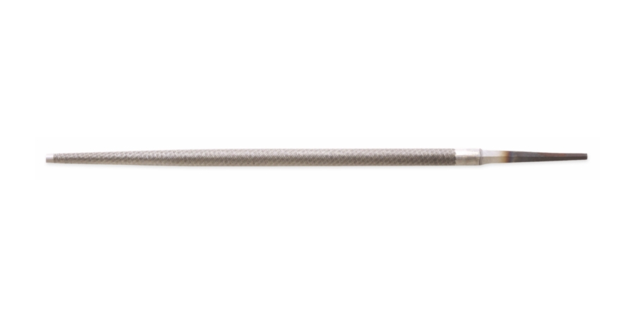 Hand File, Single Cut, Round, Steel, 8in.Length