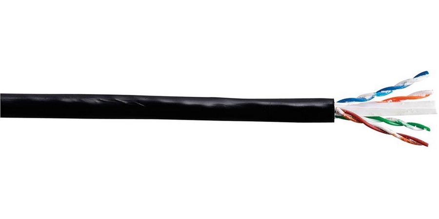 23-4P CAT6 OUTDOOR BLACK