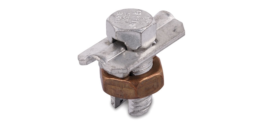 Split-Bolt w/Spacer, Washer Mechanical Cable Tap, Copper, 1 str