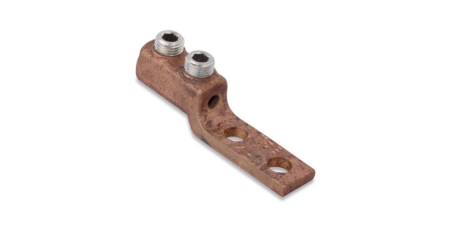 Mechanical Lug,2 Conductor,Copper Conductor,Copper,2 Conductor Hole,3/8 ...