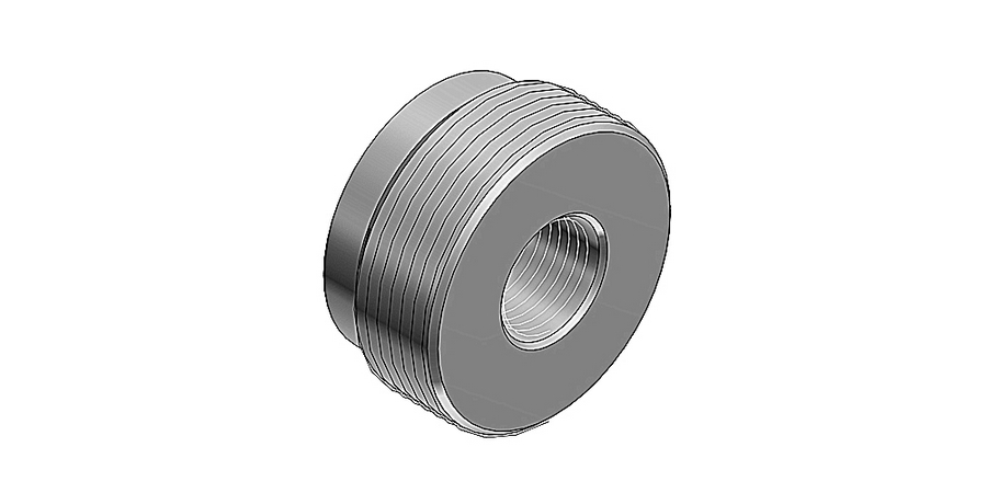 Reducing Bushing, 2 x 3/4 in., Threaded NPS, Aluminum