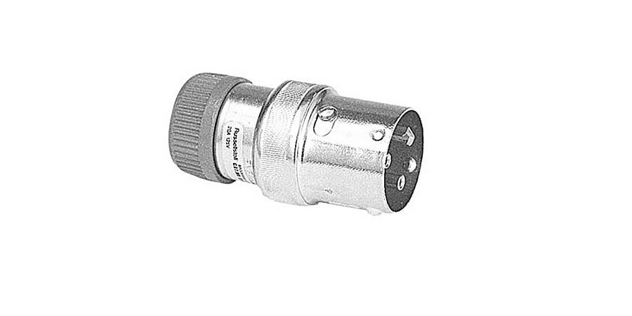 Pin and Sleeve Plug,20 A,Heavy Gauge Plated Steel,2 Conductor Pole,3 ...