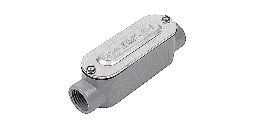 Conduit Body, 2 Hub, C, Die Cast Aluminum, Threaded, Trade Size 3/4 in ...