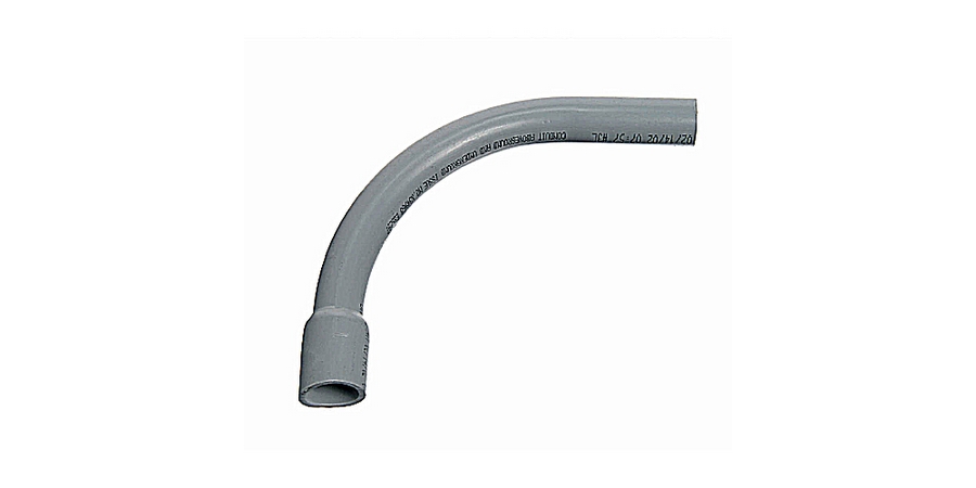 Conduit Elbow, PVC, 4 in., Bell End Connection, 90 deg., For Conduit ...