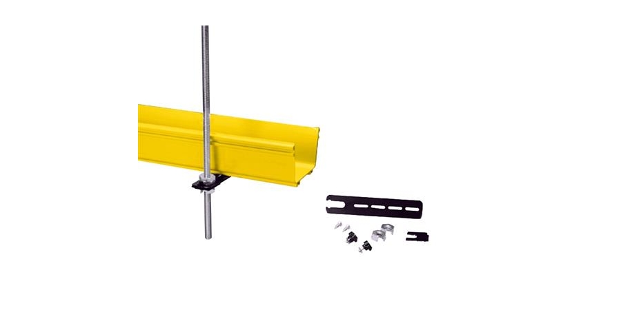Existing Threaded Rod Bracket Kit, Horizontal, Black, Thread Size 12mm