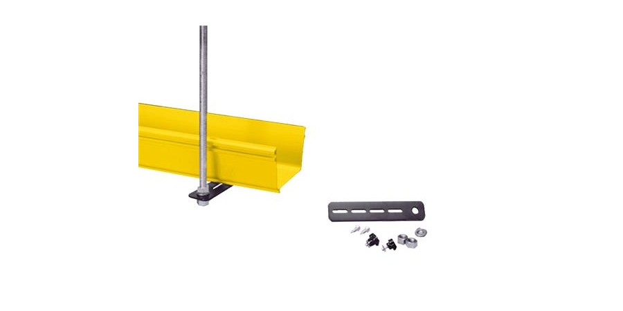 Threaded Rod Bracket Kit, Horizontal, Black, Thread Size 12mm