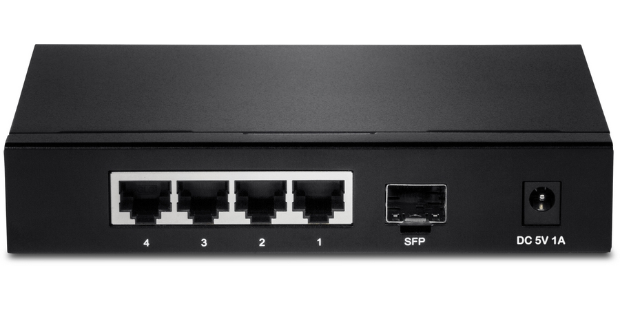 Network Switch, 5-Port, (4) Gigabit, (1) SFP Port Configuration ...