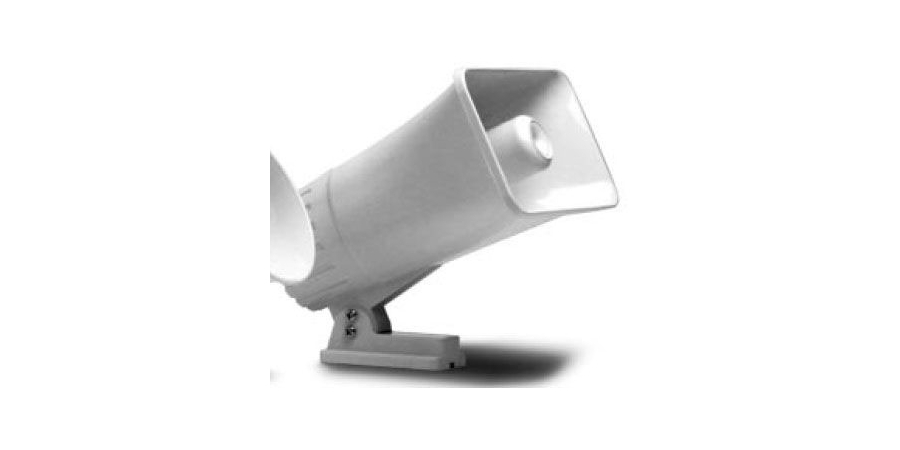Siren, 12 VDC, 120 dB, 30 W Rated, ABS, White
