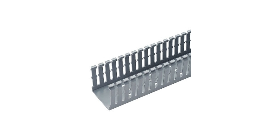 Duct, Wiring; PVC; Narrow Slot; Flush; 1 x 2 in.; Lt Gray
