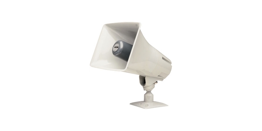 IP High-Efficiency Horn,5W,Indoor,Outdoor,IP,116 dB,225 Hz to 14 kHz,Gray