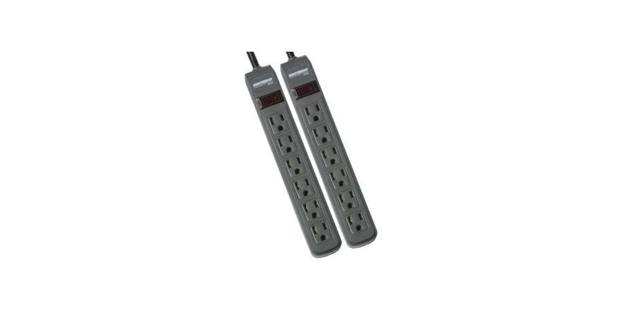Surge Protector, 6 -Outlet, 120 V, 15 A, 3 ft. L Cord