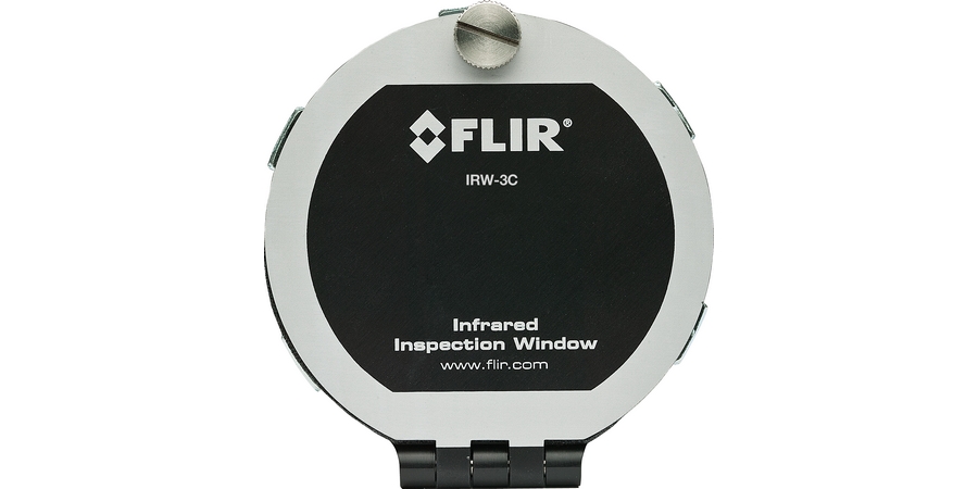 Infrared Camera Window, 260 C, 3 in. Dia Window, Anodized Aluminum Housing
