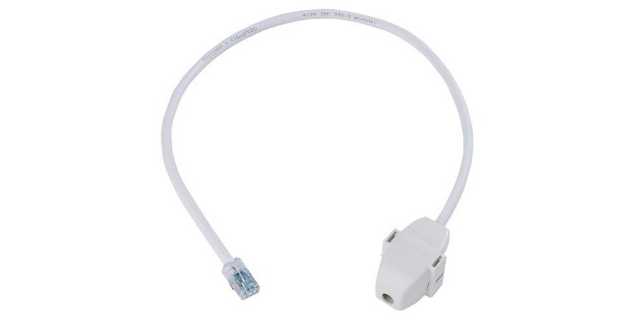 CCA-CAT6A-PLENUM-White-N018 RJ45 TO CEILING CONN 1.5FT White