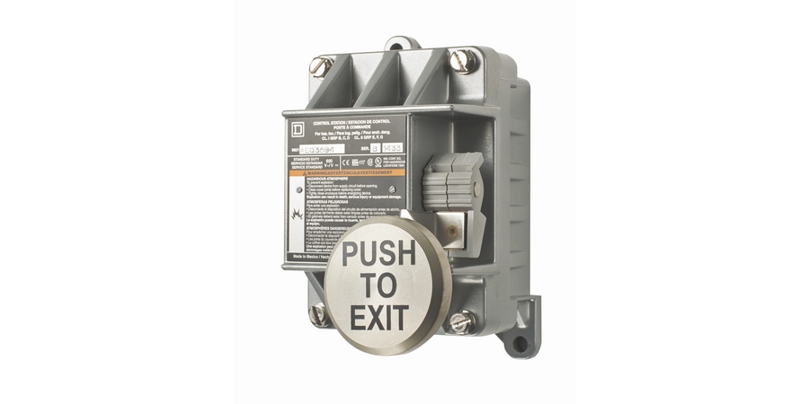 Request-to-Exit Station, Push To Exit, Momentary Switch Action, NEMA 7 ...