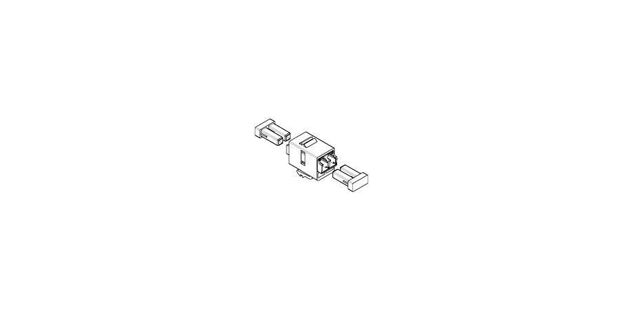 Fiber Adapter, Duplex, LC/UPC, LC/UPC, Beige, 2 Ports, Singlemode ...