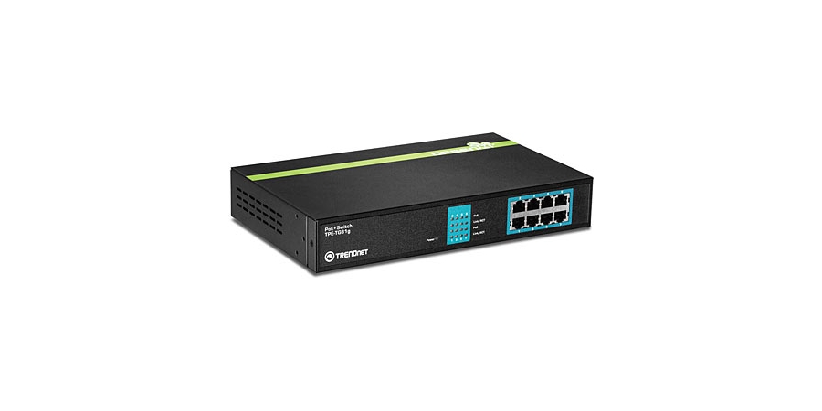 PoE+ Switch, 8-Port, 8 x PoE Port Configuration, Network Technology ...