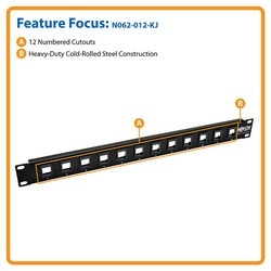 N062-012-KJ - TRIPP LITE - 12-Port Keystone | Anixter